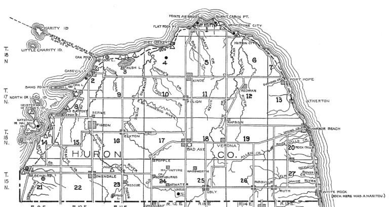 Michigan Indian Villages And Sites In Huron County