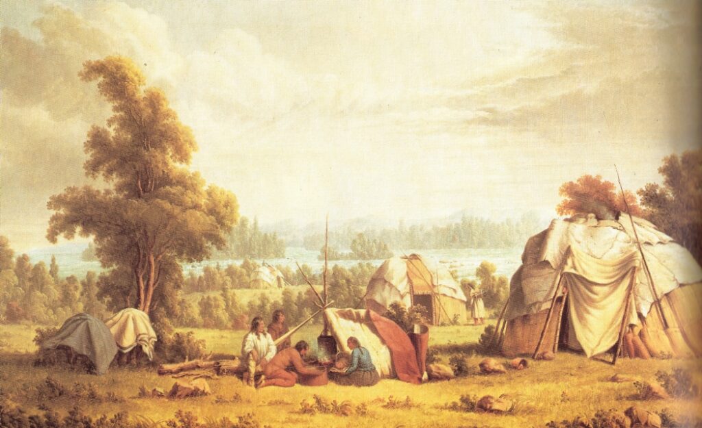 Michigan Indian Chief Standing Oak Defeated The Fox Tribe Near Sebewaing