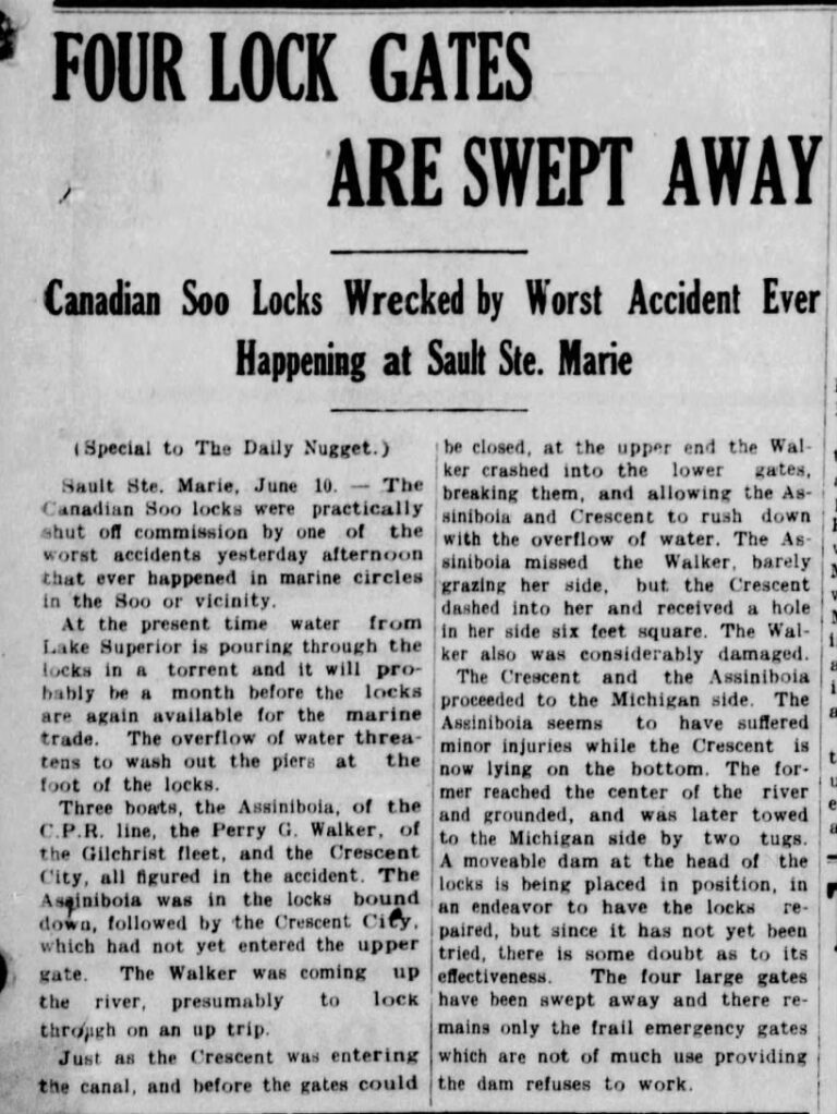 Day Of The Soo Locks Disaster — 1909’s Maritime Meltdown At Sault Ste ...